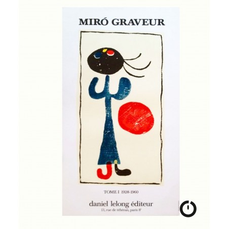 Affiche ancienne lithographie Miro Graveur Daniel Lelong