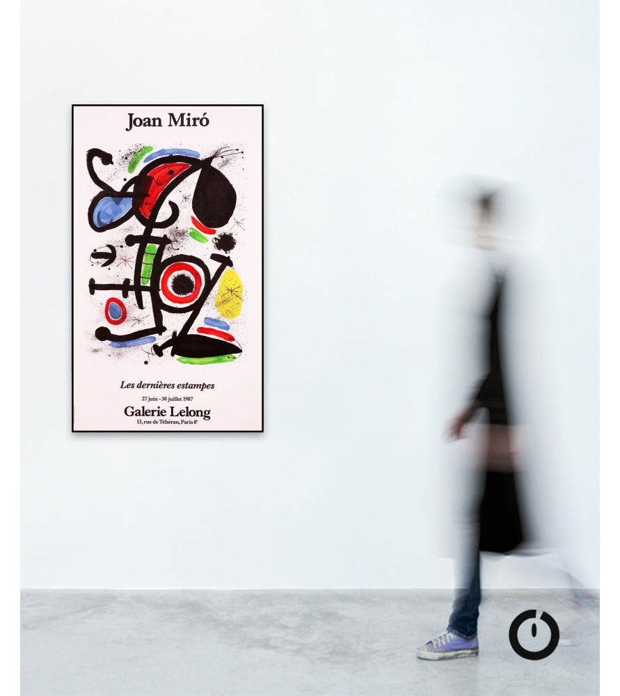 Affiche ancienne lithographie Miro Les dernières estampes Daniel Lelong