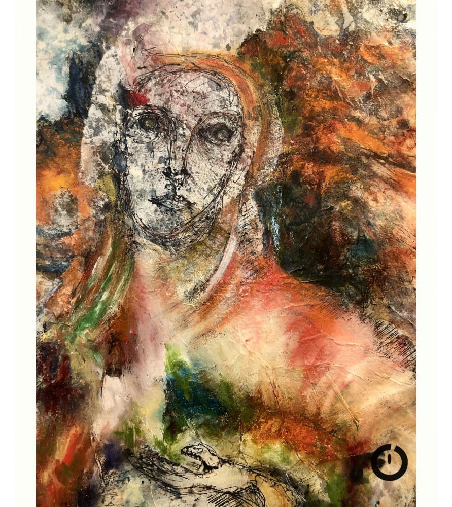 Piétà - Peinture Lucile Travert